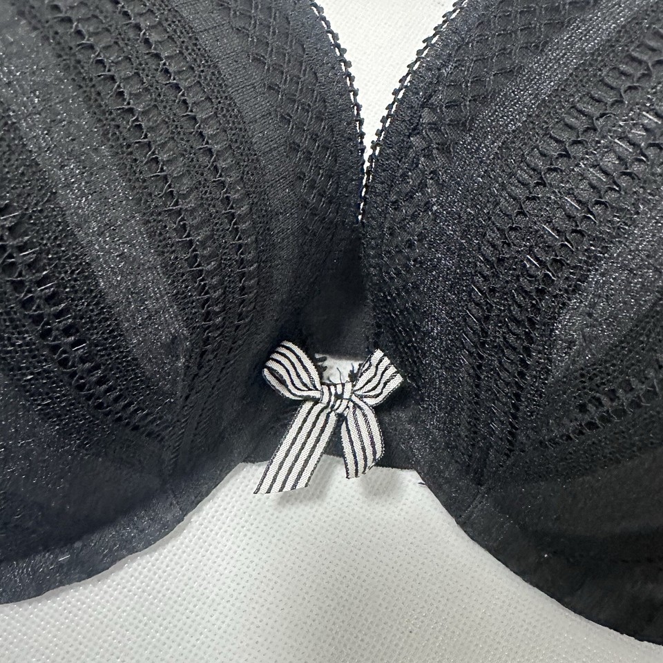 Victoria's Secret Bra Womens Underwire Push-up Black Lace Sexy Lingerie ...