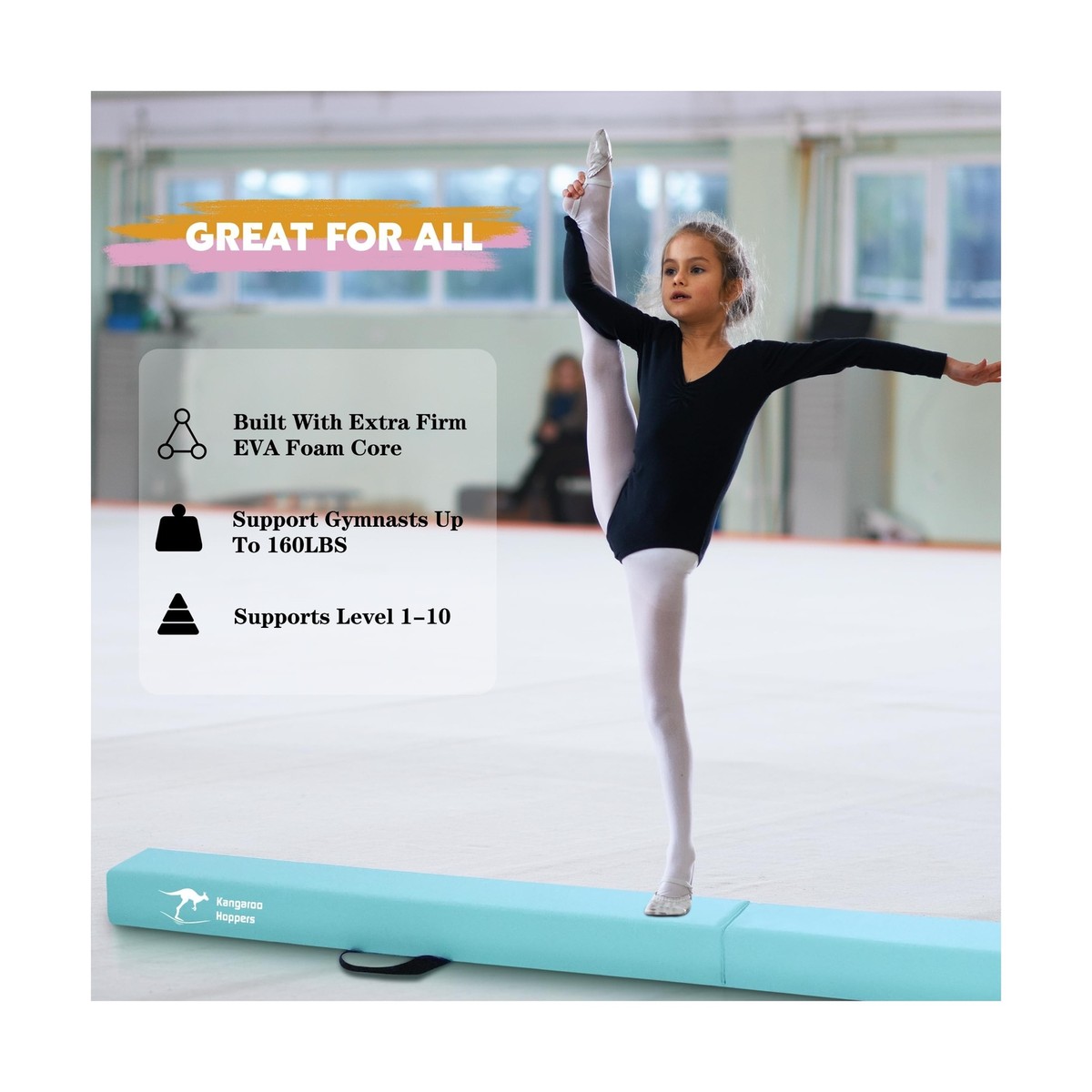 Kangaroo Hoppers Gymnastics Balance Beam Kangaroo Hoppers Adjustable ...