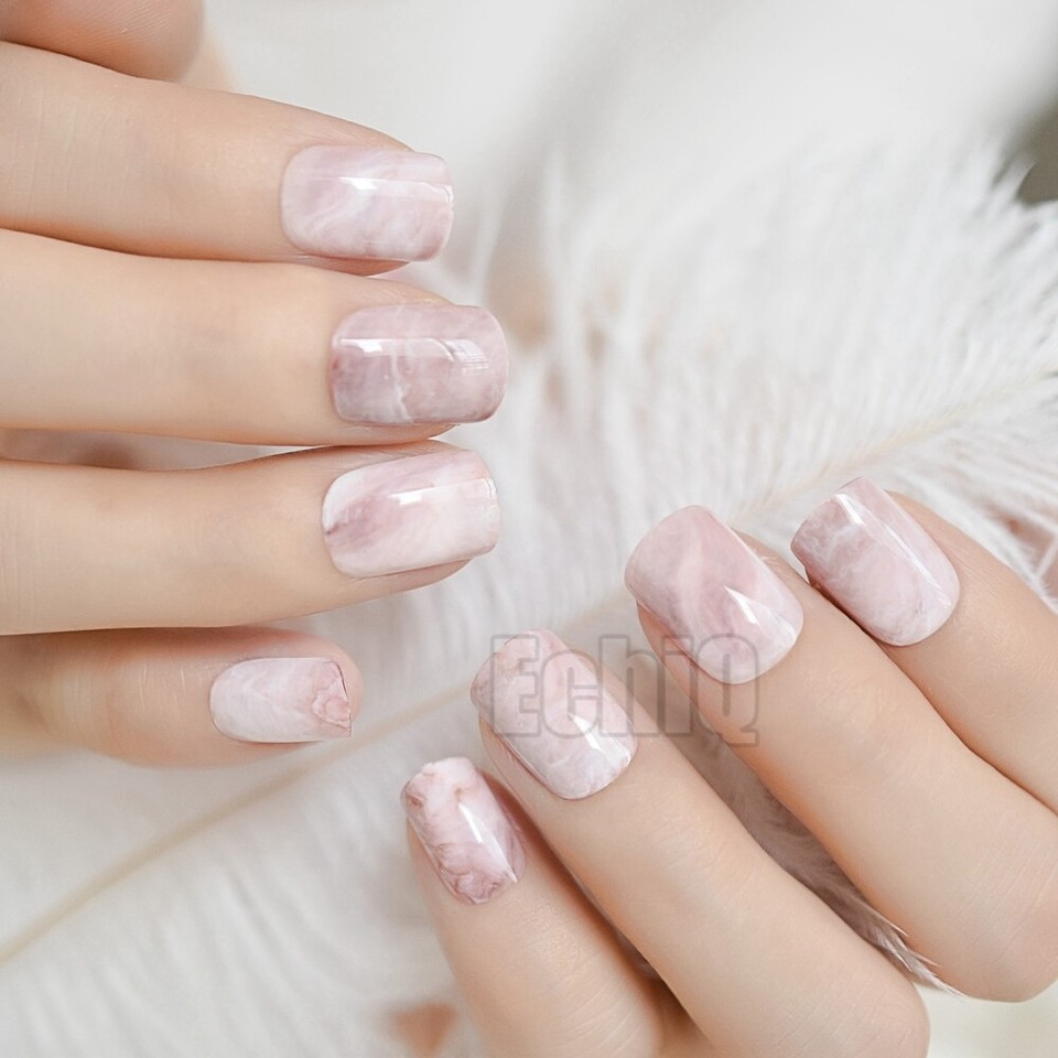 False FAKE Mirror Silver Nails STILETTO Point Metallic Acrylic Nail ...