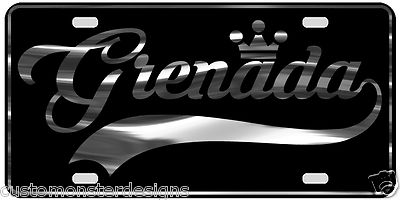 Grenada License Plate All Mirror Plate & Chrome and Regular Vinyl ...