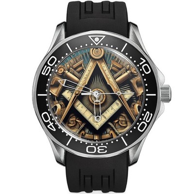 Masonic Freemason Square And Compass 6 Silicone Strap Wrist Watch | eBay UK