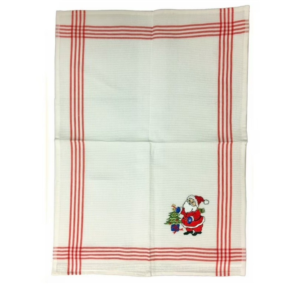 Grasslands Road Christmas Snowman Santa Hand Towel Napkin Set with ...
