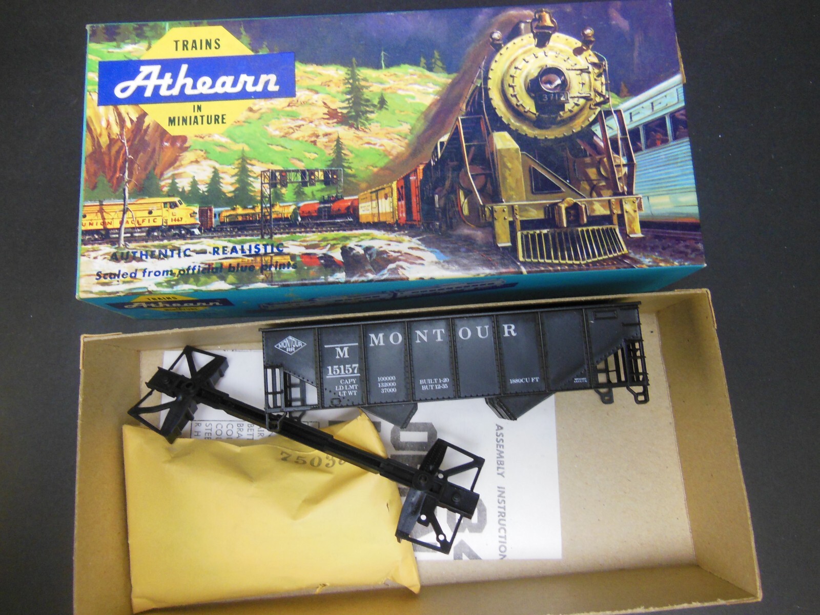 HO SCALE ATHEARN/THIRD RAIL MONTOUR 34' 2-BAY HOPPER KIT | eBay