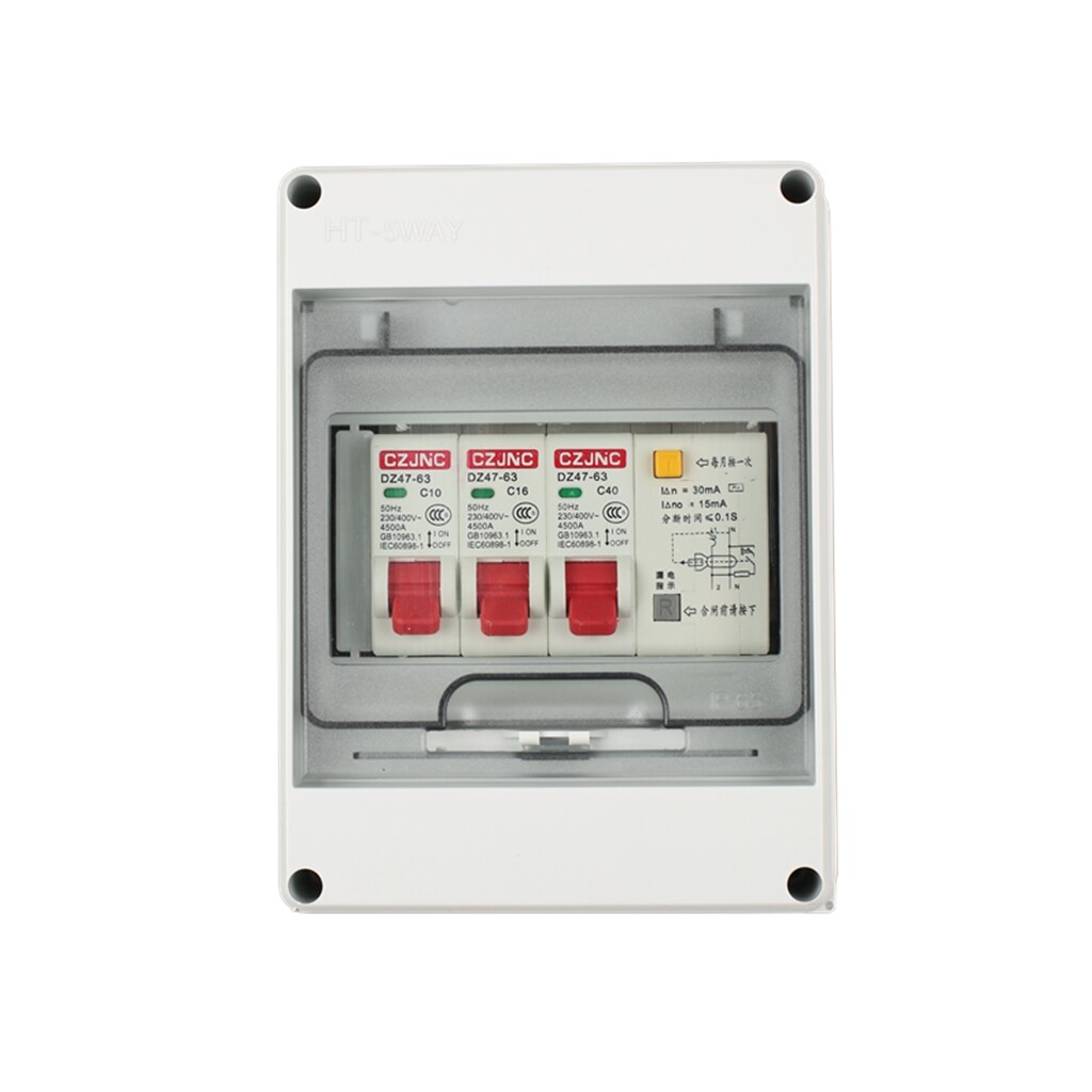 5 Way Mini Consumer Unit Garage Caravan Shed Boat 40A 30Ma RCD 2 MCBS ...