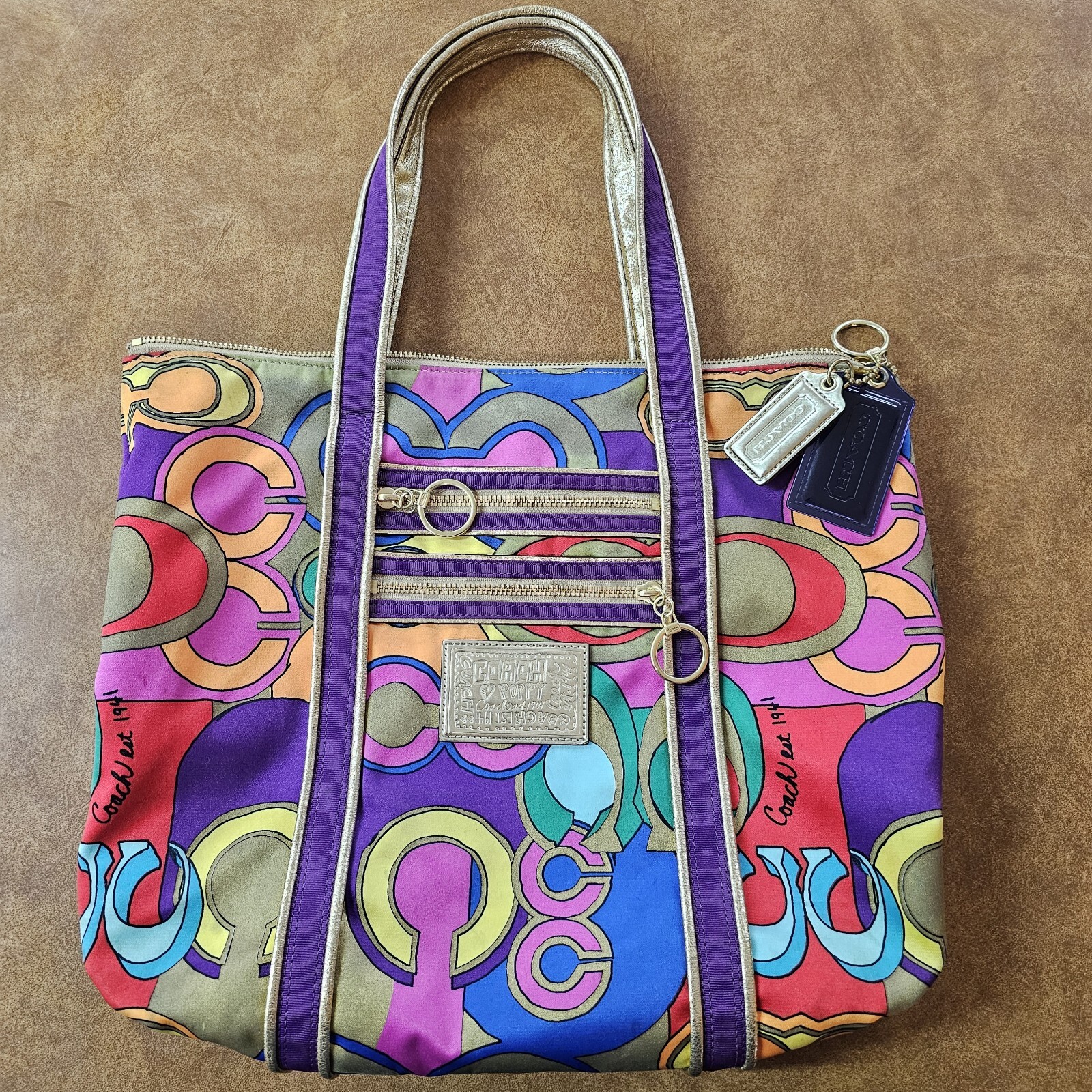 Coach Poppy Pop C Spotlight Tote Shoulder Bag Crossbo… - Gem