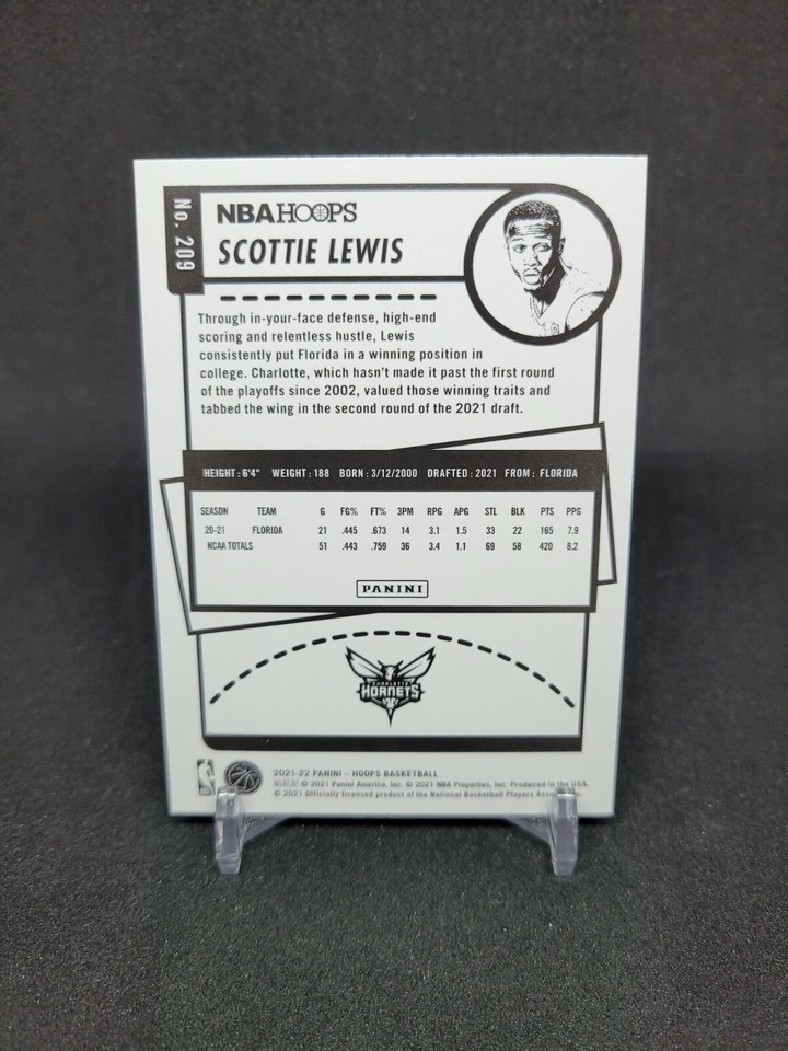 Scottie Lewis 2021-22 Panini Hoops Basketball RC ROOKIE No. 209 | eBay