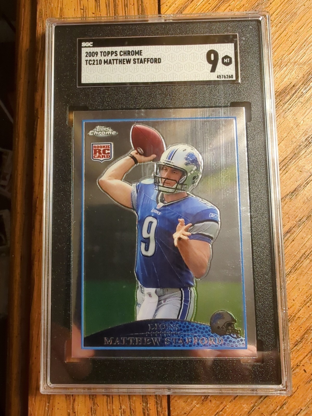 2009 Topps Chrome Matthew Stafford Rookie RC SGC 9 Lions Rams Future ...