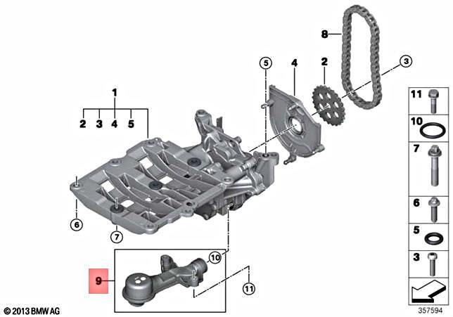 Genuine BMW E84 E90N E91N E92N E93N Engine Oil Pick-Up Tube OEM ...