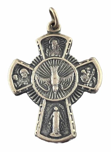 Vintage Catholic 5 Way Cross Religious Medal | eBay