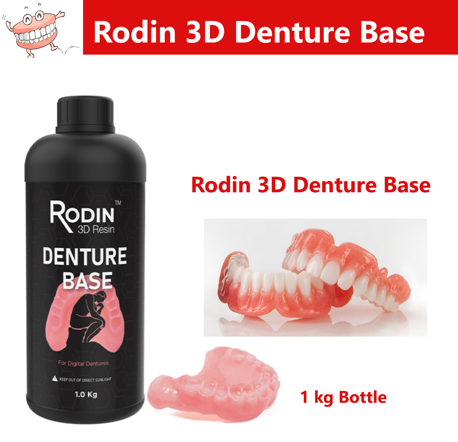 Dental Rodin Denture Base 2.0 Classic Pink, 3D Printer Resins Class II ...