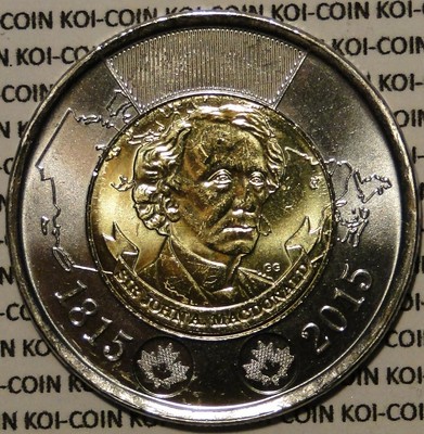 BU UNC Canada 1815-2015 $2 Sir John A. MacDonald Toonie coin | eBay