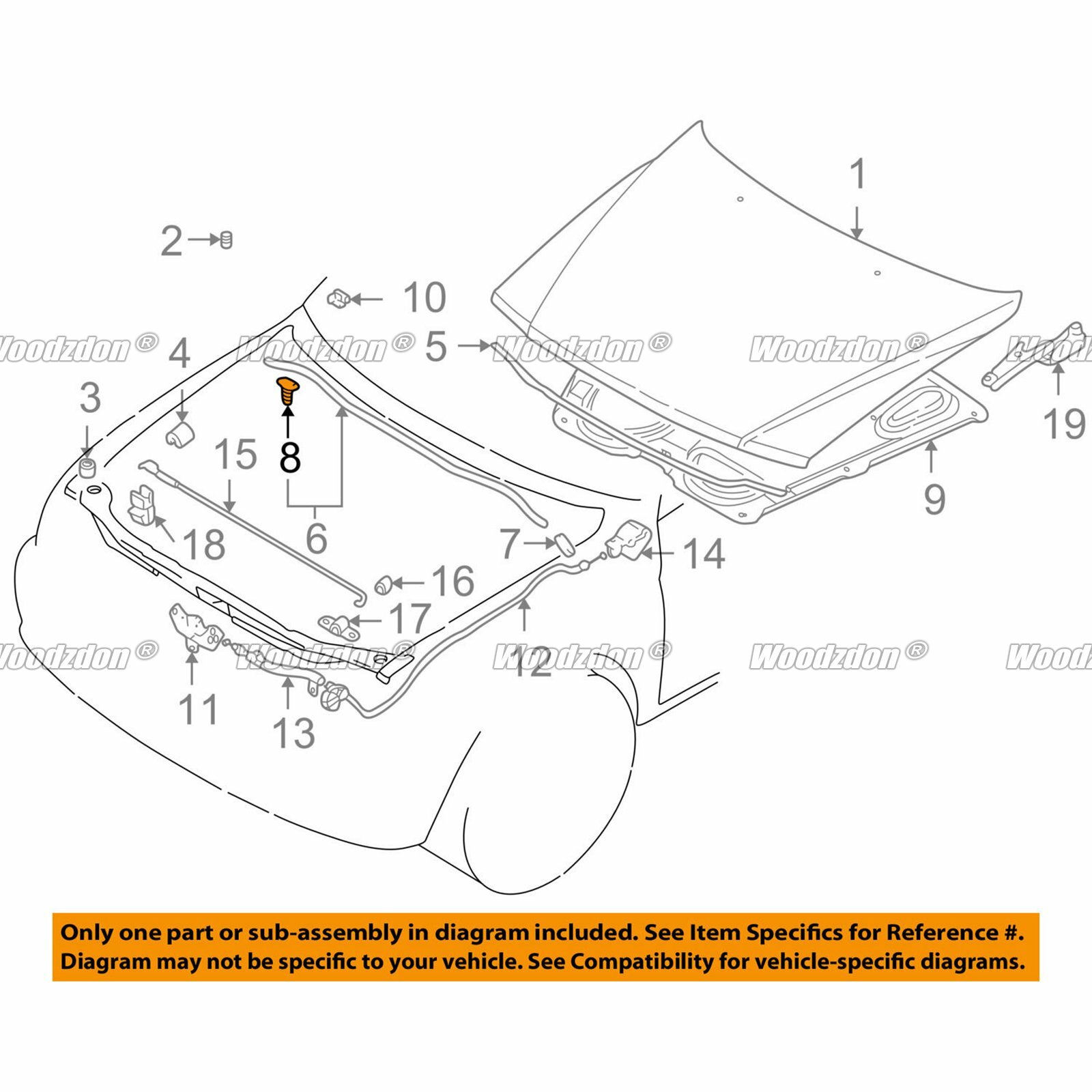 50pcs Hood Weatherstrip Retainer Nylon Clip For Chrysler For Mitsubishi ...