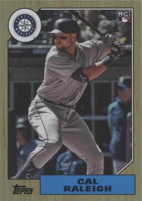 2022 Topps Archives - 1987 Topps Design Cal Raleigh #290 Rainbow Foil ...