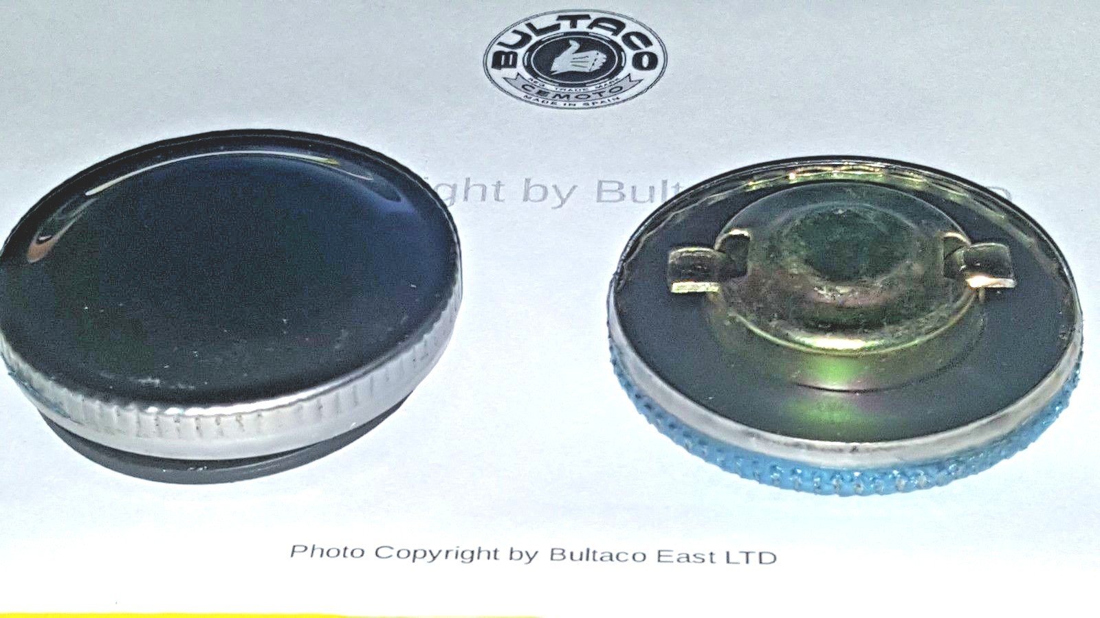 Magura Style Chrome Gas Cap Husqvarna Maico Penton Vintage AHRMA | Rear