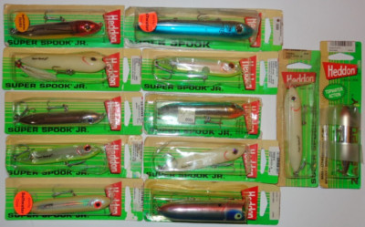 Lot of 12 New Heddon Super Spook Jr Zara Puppy Lucky 13 Topwater ...