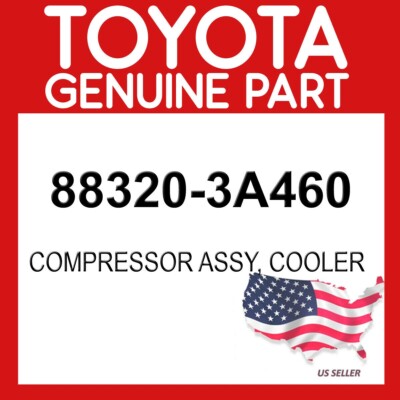 TOYOTA GENUINE OEM 88320-3A460 COMPRESSOR ASSY, COOLER 883203A460 | eBay