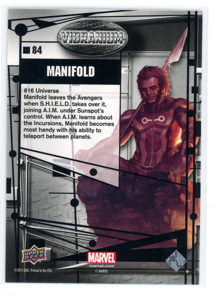 Manifold - 2015 UD Marvel Vibranium Base Set Card # 84 | eBay