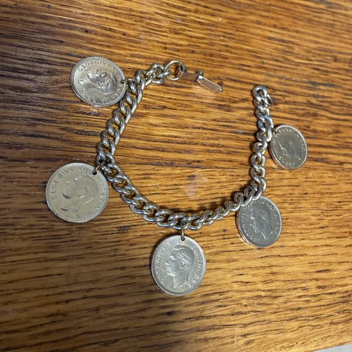 Canadian Coin Charm Bracelet Coins Canada Faux 1 Cent Penny Vintage | eBay