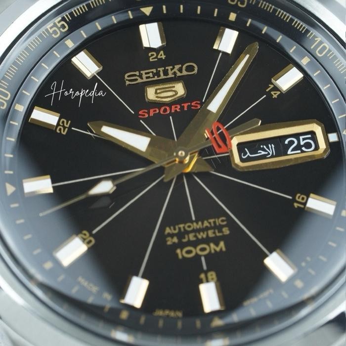Raro Seiko 5 Sports SRP411 SRP411J1 50th Anniversary Black Dial Day ...
