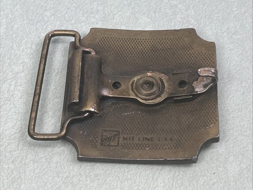 Vintage Locksmith Security Brass Belt Buckle Skeleton Keys Hit Line USA ...