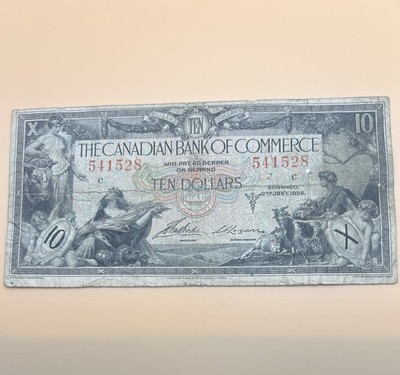1935 Canadian Bank of Commerce $10 Banknote - Serial Number 541528 | eBay
