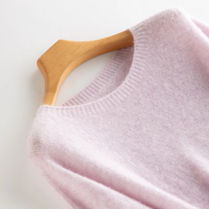 Women's 100% Cashmere Sweater Short Sleeve Pullover Tops Spring Female ...