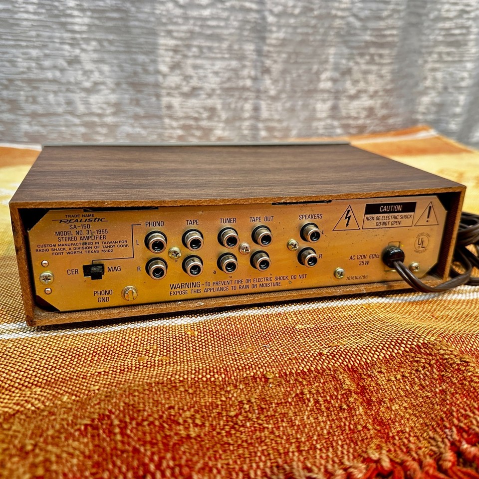TESTED Vintage Realistic SA-150 Integrated Stereo Amplifier Radio Shack ...