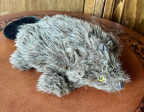Vintage Furry Folk Beaver Puppet Folkmanis Inc. fluffy about 12" tall ...