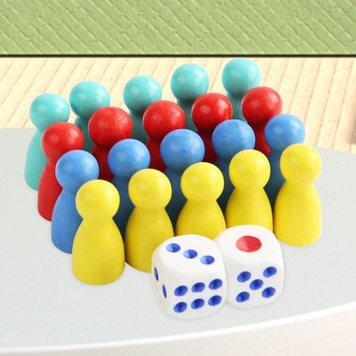 Multicolor Pawn Chess Pieces,Multicolor Pawns,Wooden Pawns for Tabletop ...