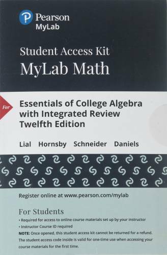 MyLab Math with Pearson eText -- Standalone Access Card -- for Essen ...