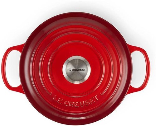 new for Le Creuset 24cm Cast Iron Round Dutch Oven - Red, 4.5qt USA | eBay