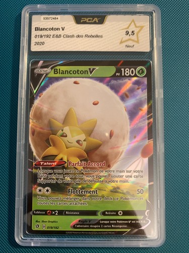 Carte Pokémon - Blancoton V 019/192 - EB2 Clash des Rebelles PCA 9.5 FR ...