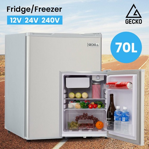 GECKO 70L Portable Bar Fridge and Freezer 12V/24V/240V for Camping ...