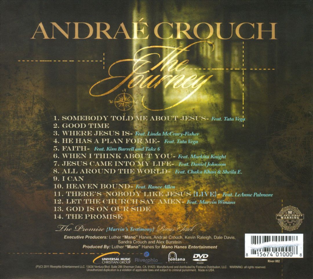 ANDRAÉ CROUCH JOURNEY NEW CD & DVD 815674010008| eBay