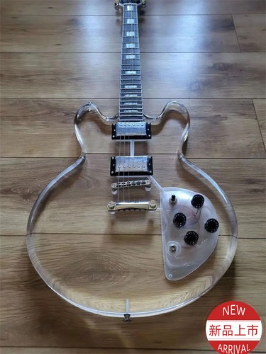 Factory Transparent LED Light Electric Guitar Acrylic Body Chrome ...