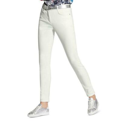 Basler Womens White Denim Mid-Rise Casual Skinny Jeans Size 16 NWT | eBay