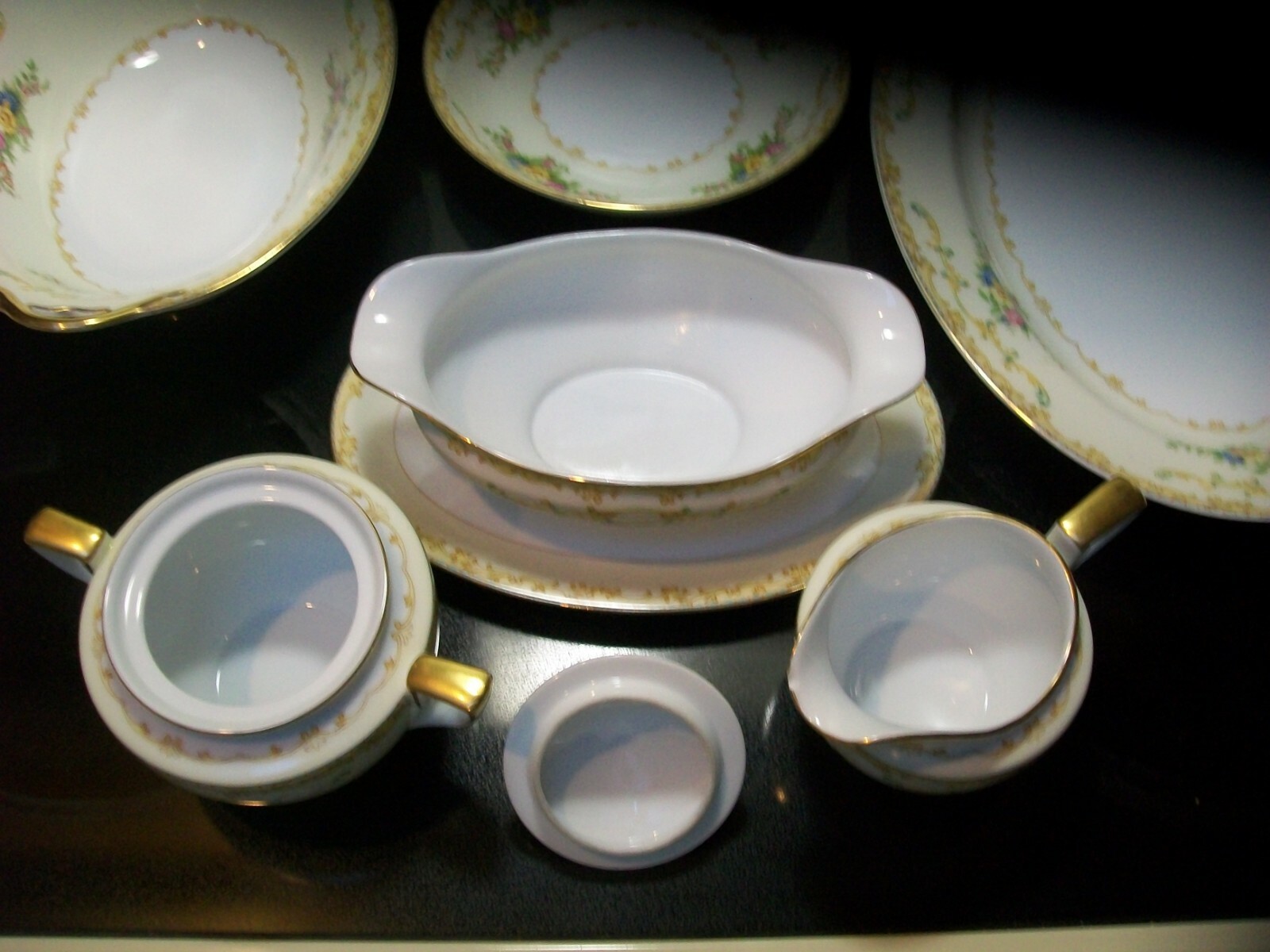 7 Piece Noritake China Japan Mimi Multi-Color Floral Serving Bowls ...