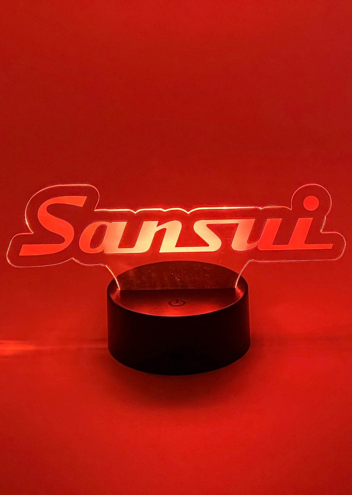 Sansui LED Edge Lit Lighted Sign W/ 16 Color Base And Remote 8" X 4.25 ...