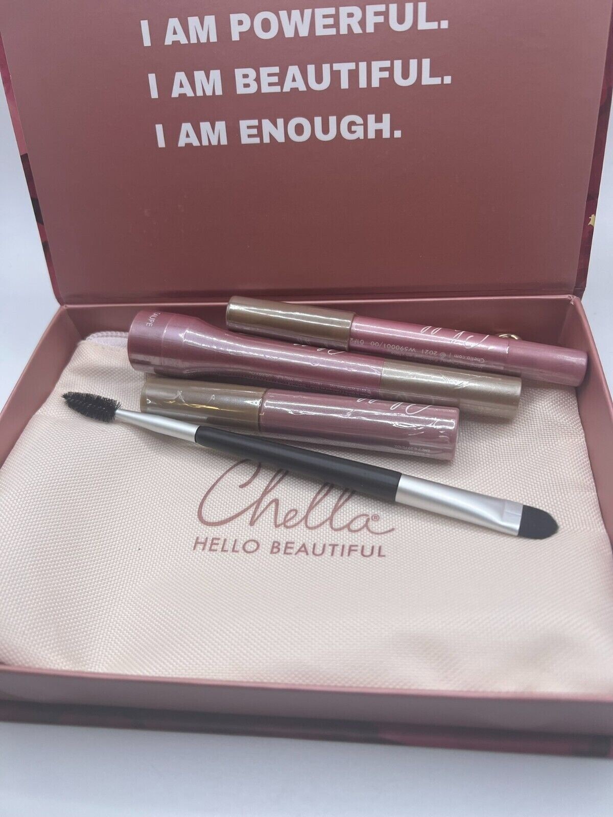 New In Box CHELLA The Brow Set, Eyebrow Cream 4 Piece Kit - Taupe | eBay