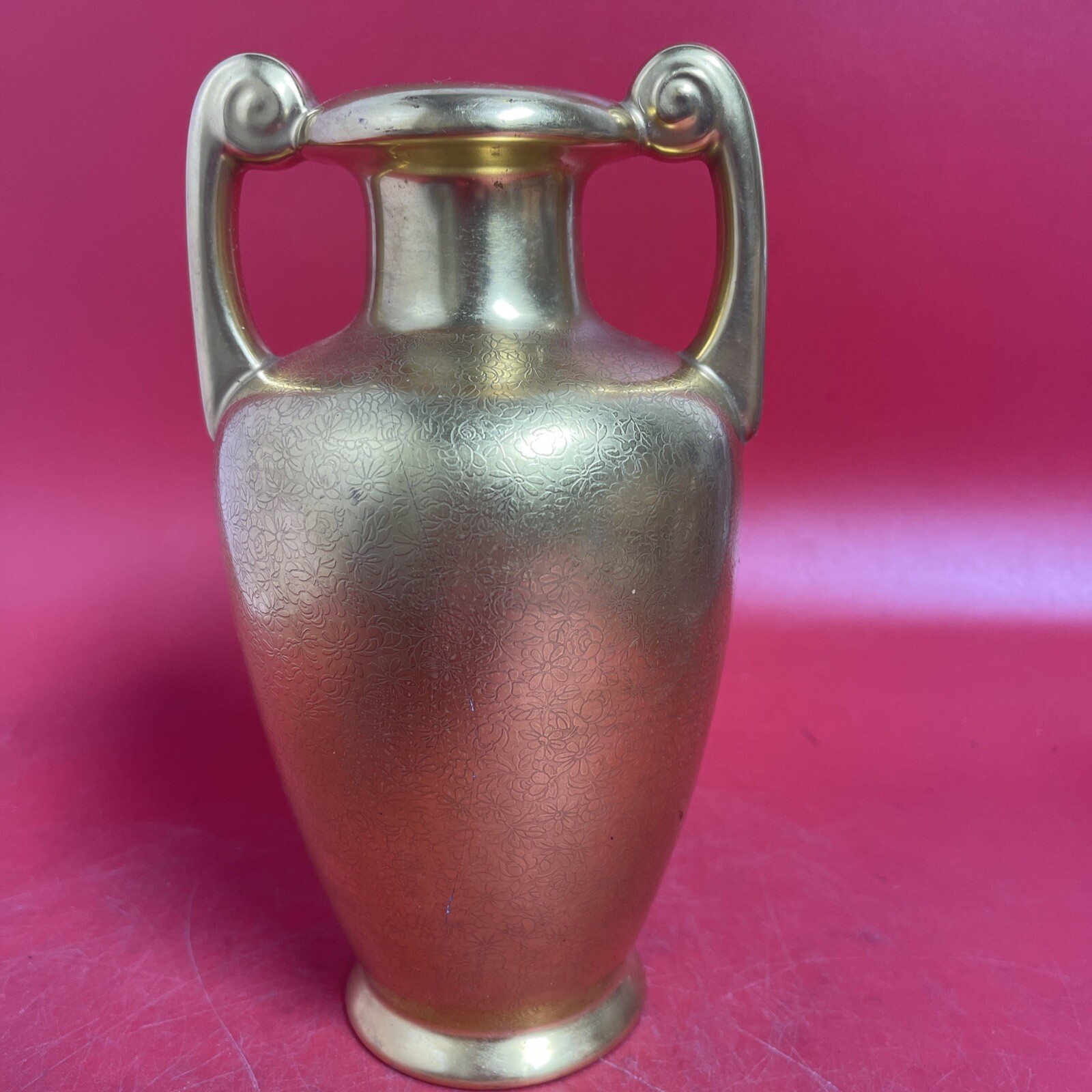 Vintage Gold Etched Pickard Vase/Urn,9" 876 | eBay