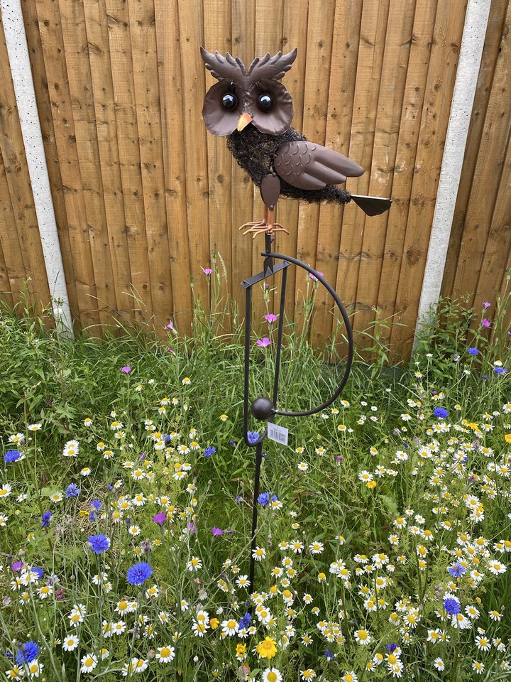 Garden Spinner Owl Garden Wind Spinner Ornament Decoration 60” | eBay UK