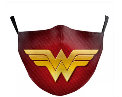 Wonder Woman Superhero Face Mask Cartoon Washable Adjustable Cloth ...