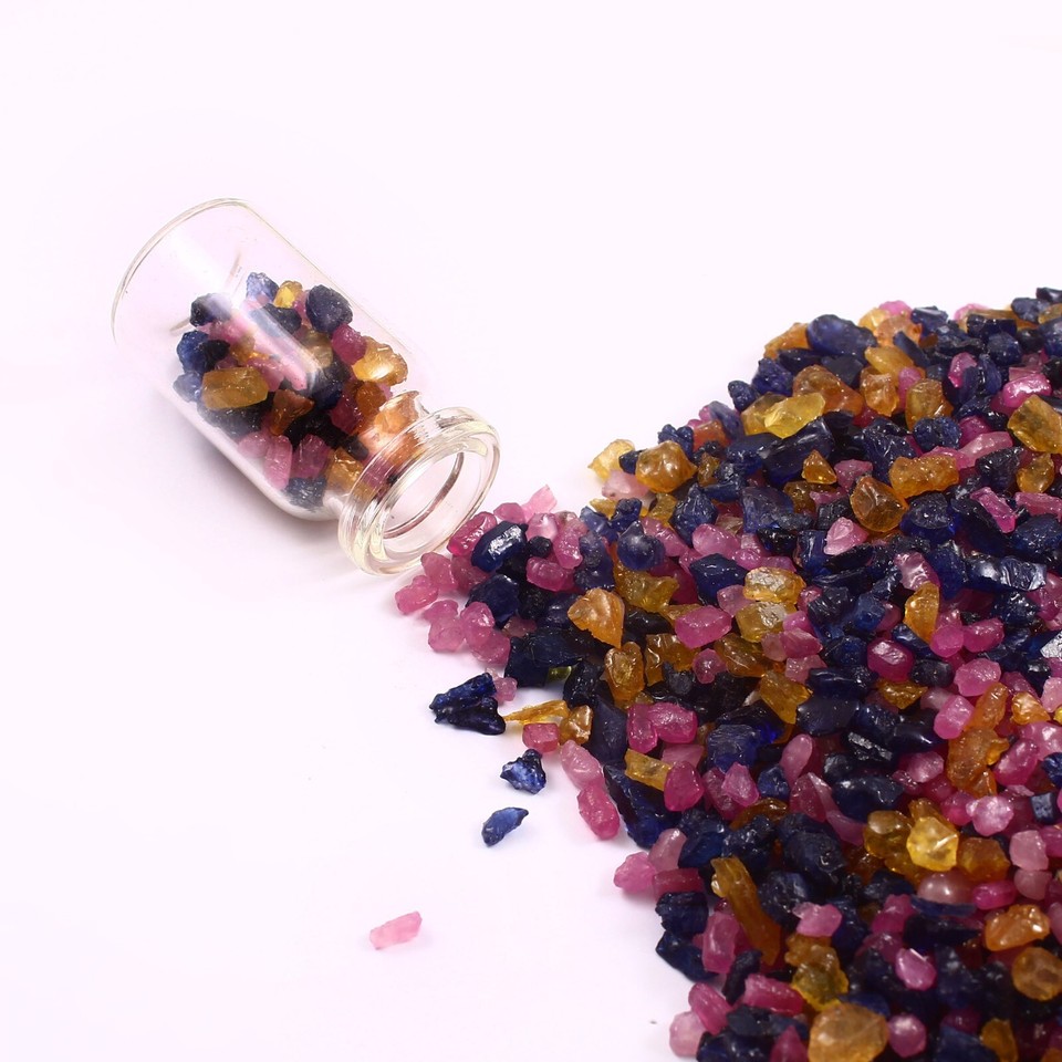 Natural Thailand Multi Sapphire & Ruby Mix Facet Grade Gemstone Rough ...