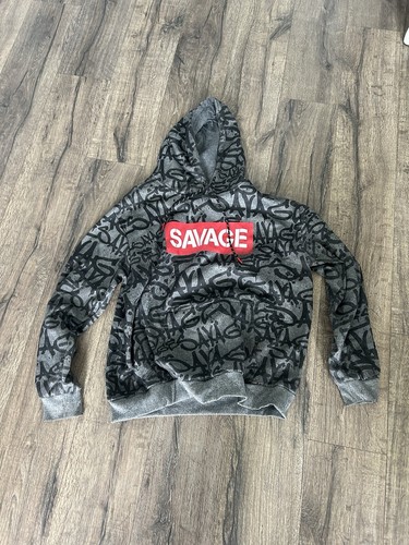 Savage Grey And Red RGSTR Hoodie Size 2X | eBay