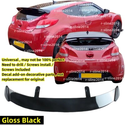 For Hyundai Veloster GT Style Rear Trunk Window Roof Spoiler 2012-17 ...