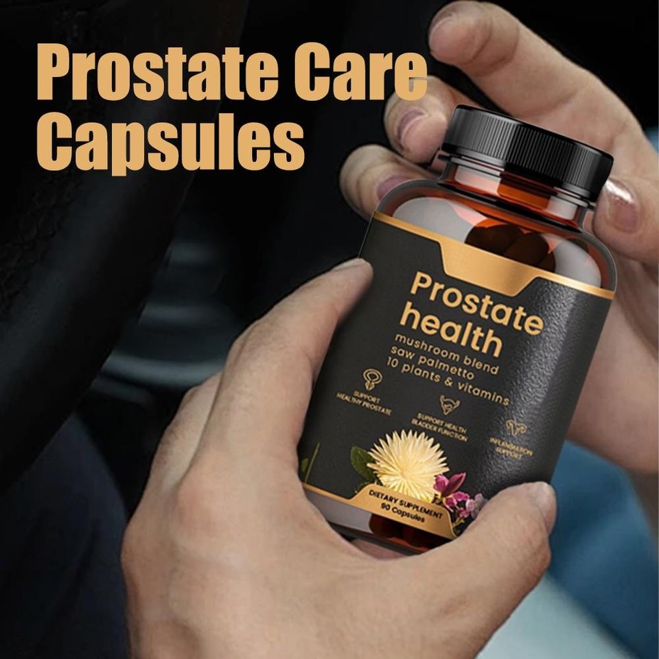 90pcs Natual Prostate Health Capsules with Mushroom Blend & Sawpalme ...