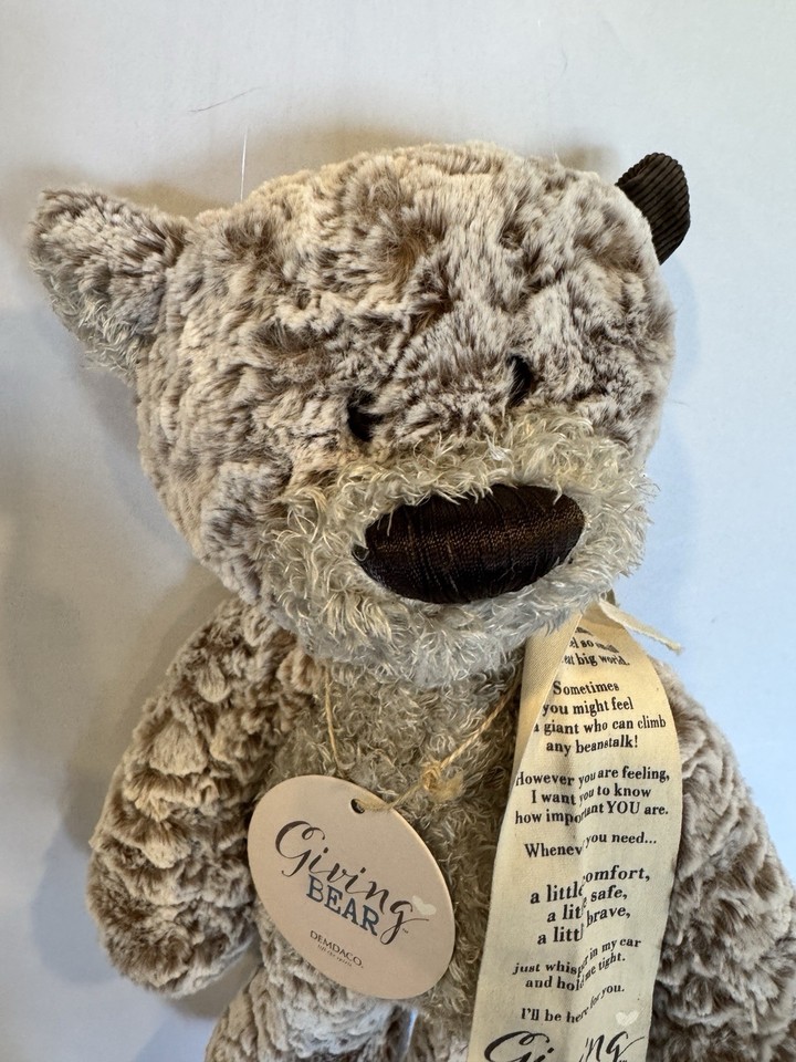 Demdaco Plush Teddy Bear Giving Lift The Spirit Handmade Stuffed Animal ...