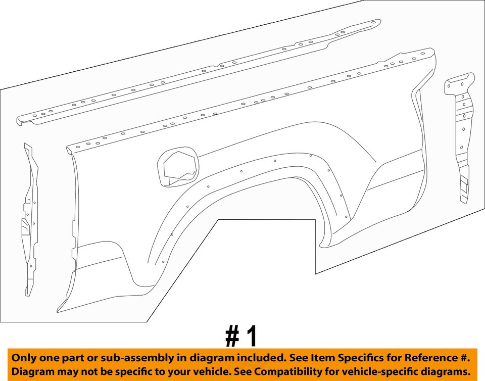 TOYOTA OEM 2016 Tacoma Rear Fender Quarter Panel-Bed Left 6560004390 | eBay