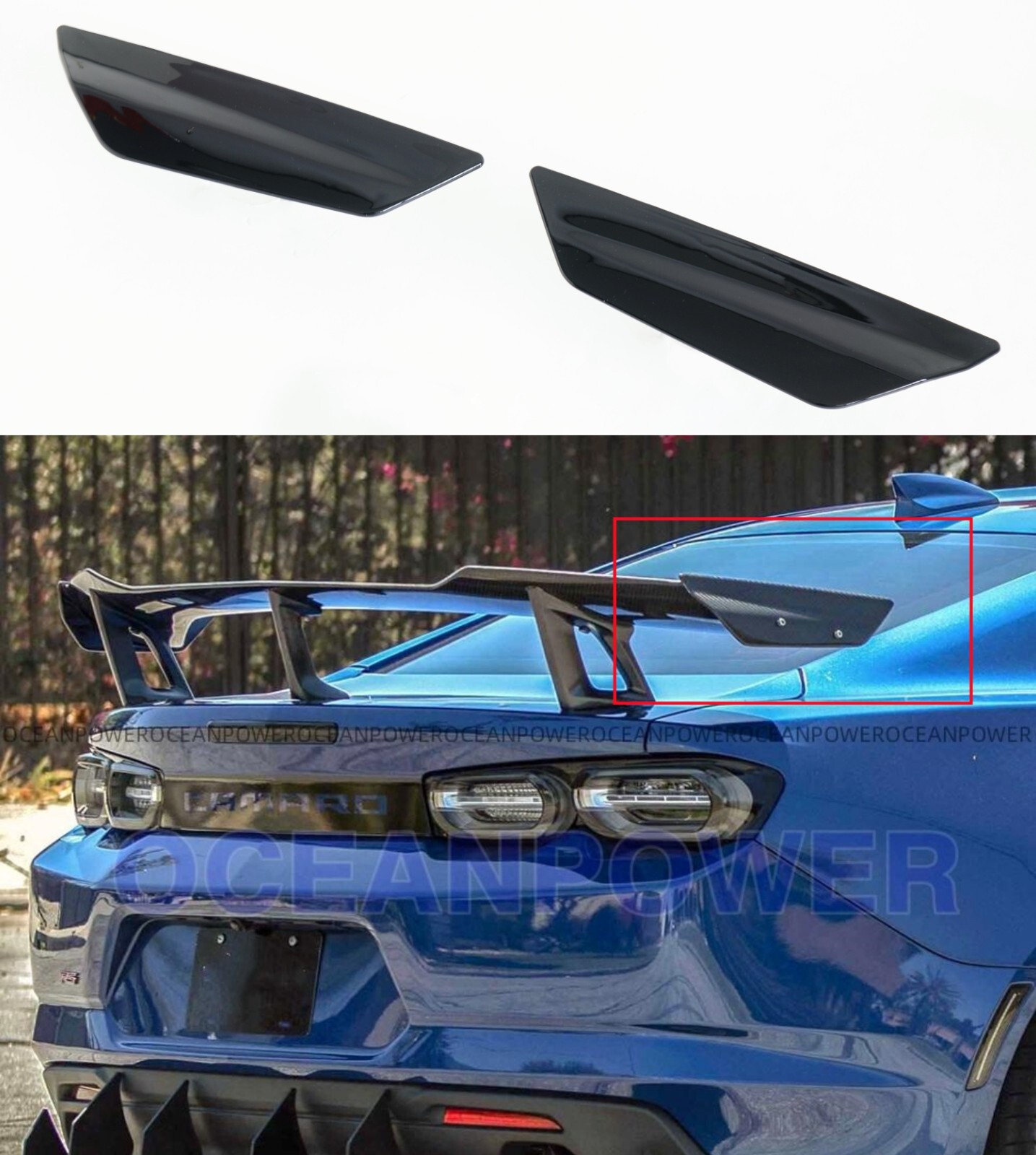 For Chevy Camaro 2016-2024 ZL1 1LE Spoiler Winglet Replacement 2PC ...