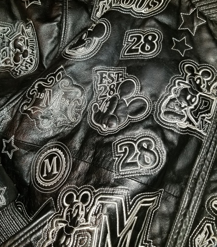 Vintage Walt Disney Mickey Mouse Leather Jacket Men's 2X XXL | eBay